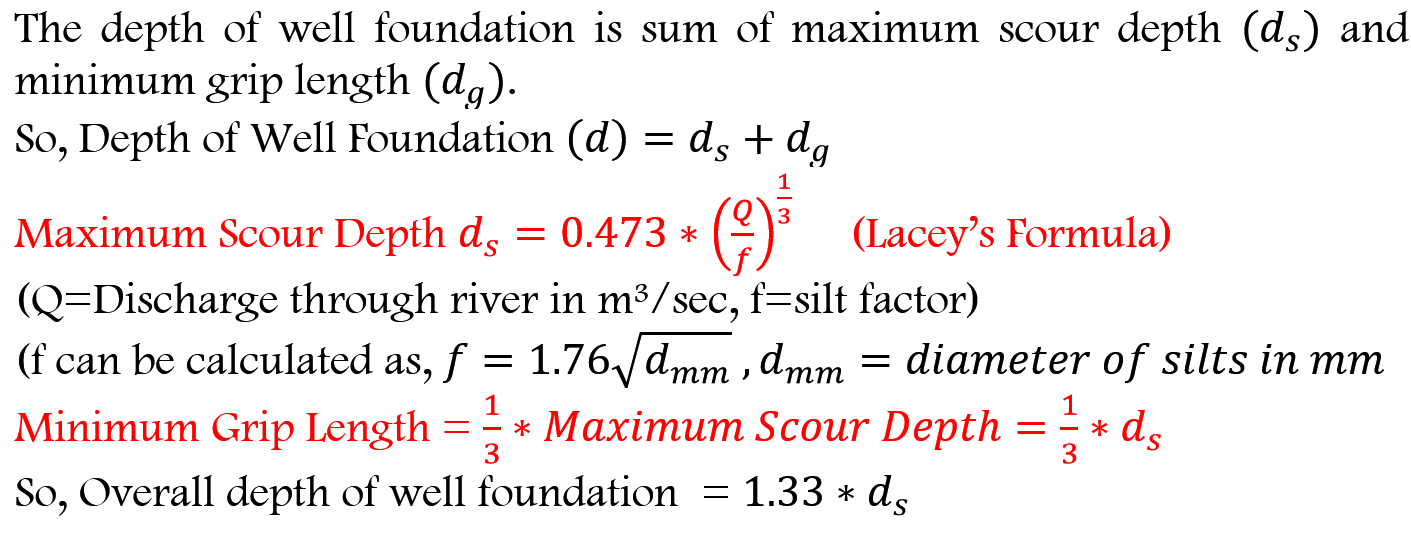 Minimum depth of well foundation – Sumit Paudel